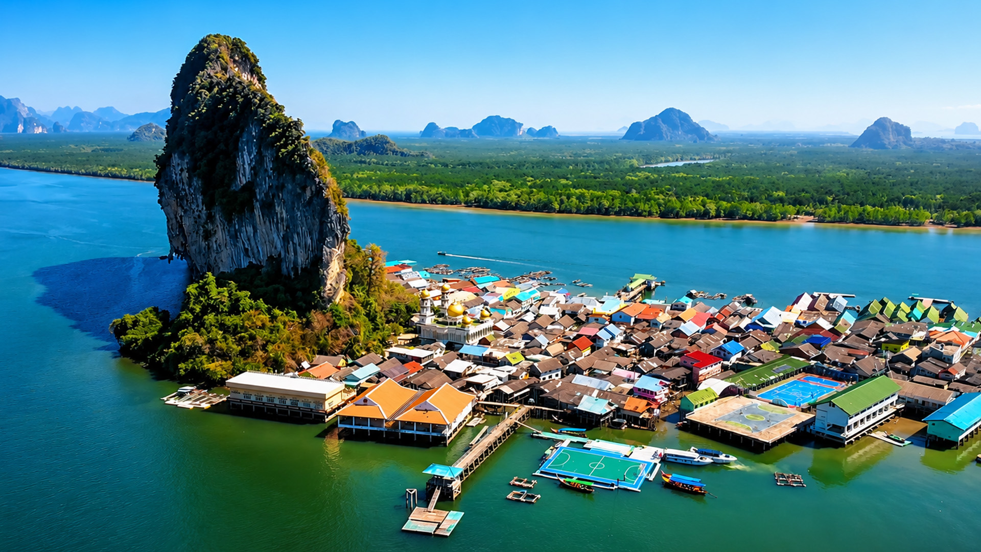 What makes this island village so unique?