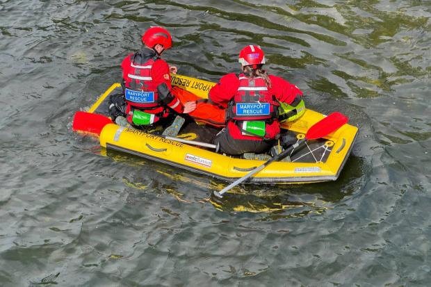 Lifesaving rescue team holds river training exercise to keep skills sharp