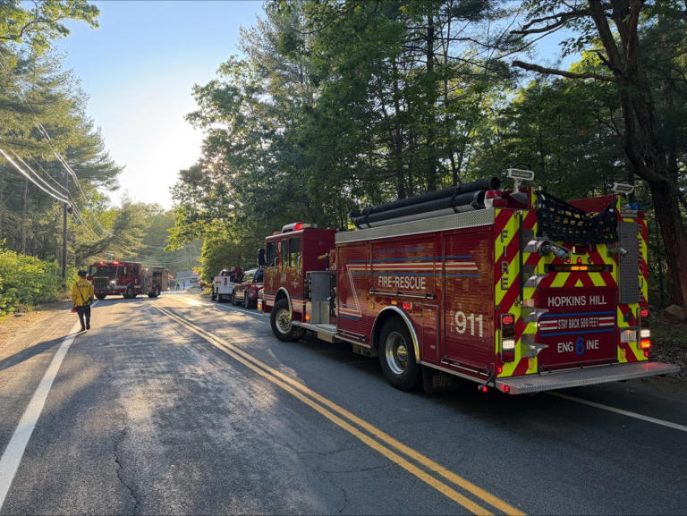 2 firefighters injured battling Coventry brush fire