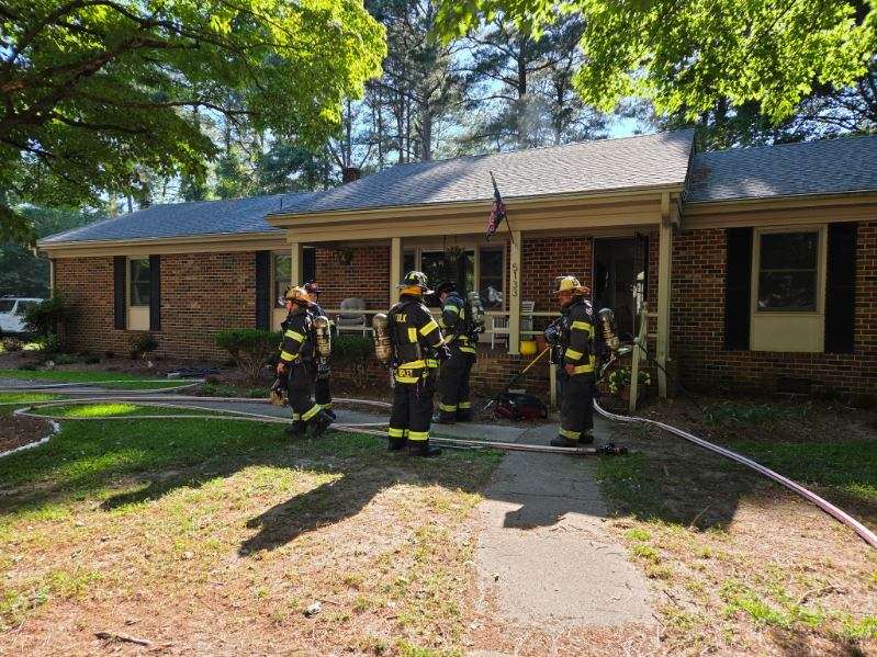 Firefighters battle kitchen fire on Dominion Drive in Suffolk