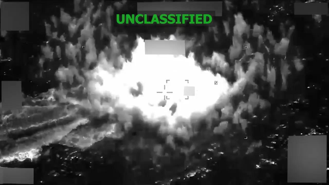 US military posts video of a strike on an alleged drug boat, killing 2 ...