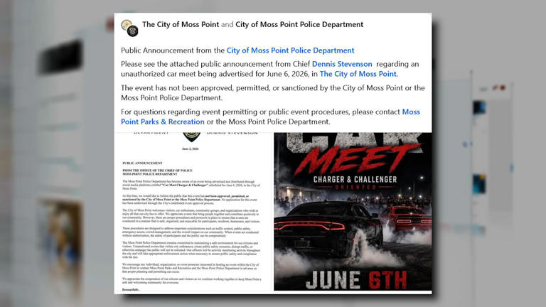 Unsanctioned Moss Point car meet won’t be tolerated, police chief says