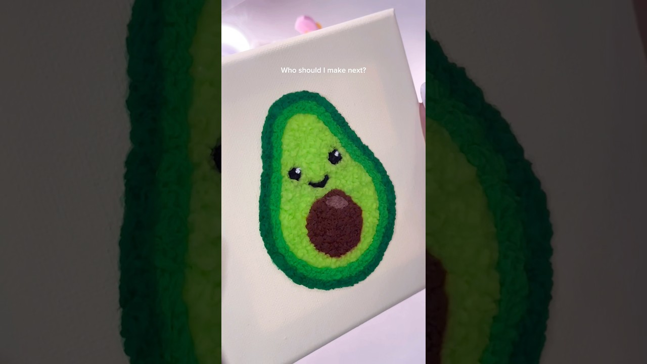 Cute avocado 🤭 #texturedart #canvas #diy #cute #roomdecor #shorts