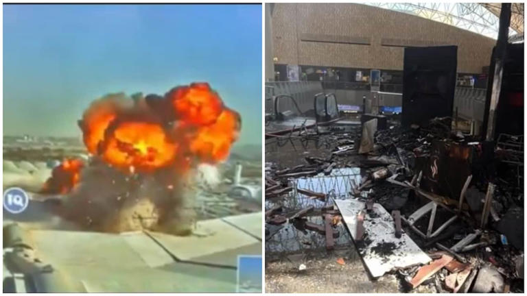 Explosion, fireball and smoke: Kuwait releases video of Iranian drone ...