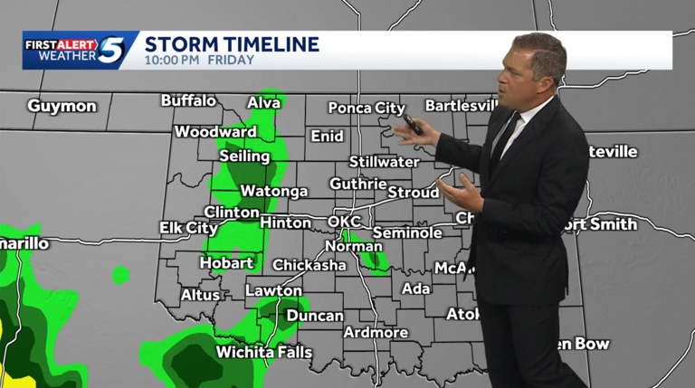 Timeline: Thunderstorms and heavy rain to impact western Oklahoma this ...