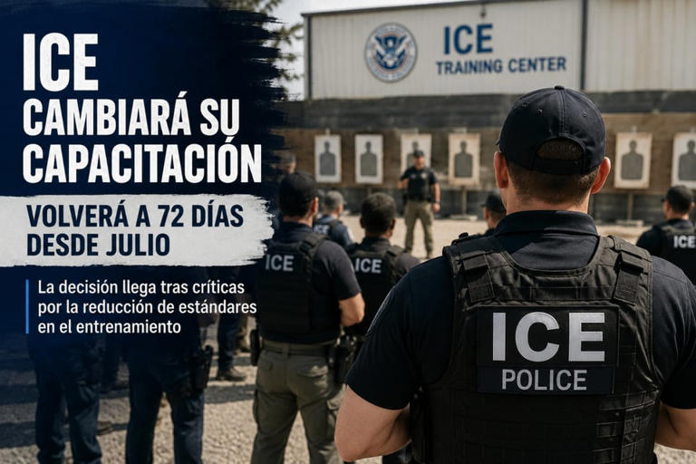 ICE restablecerá capacitación completa para nuevos agentes