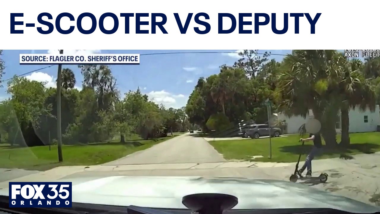 Teen on e-scooter crashes into deputy's vehicle, sheriff says