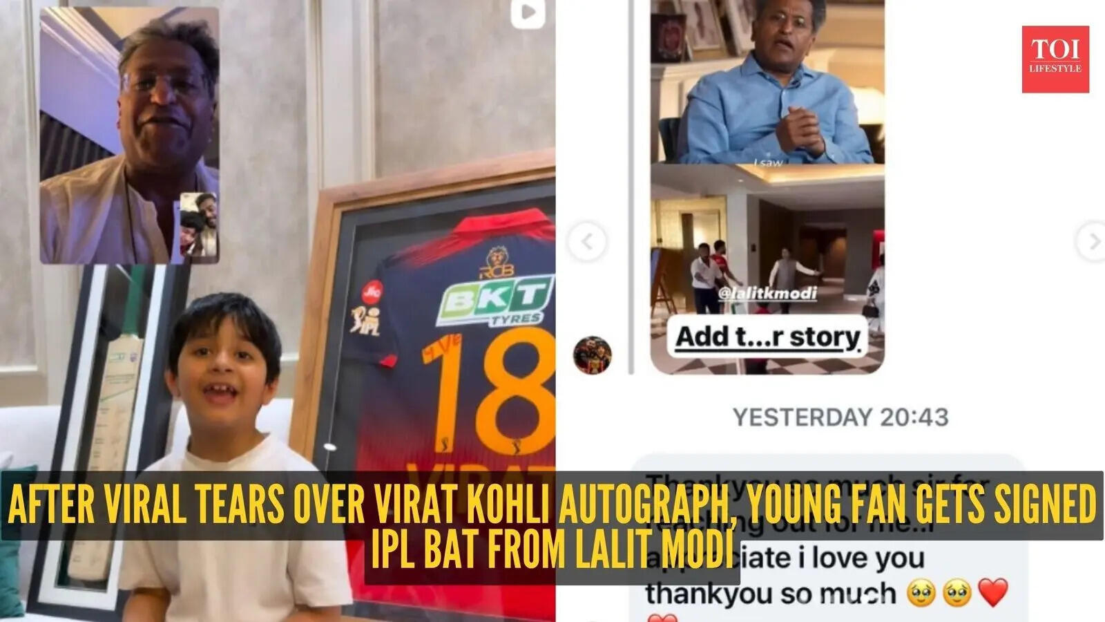 Lalit Modi finds boy who broke down after missing Virat Kohli autograph ...