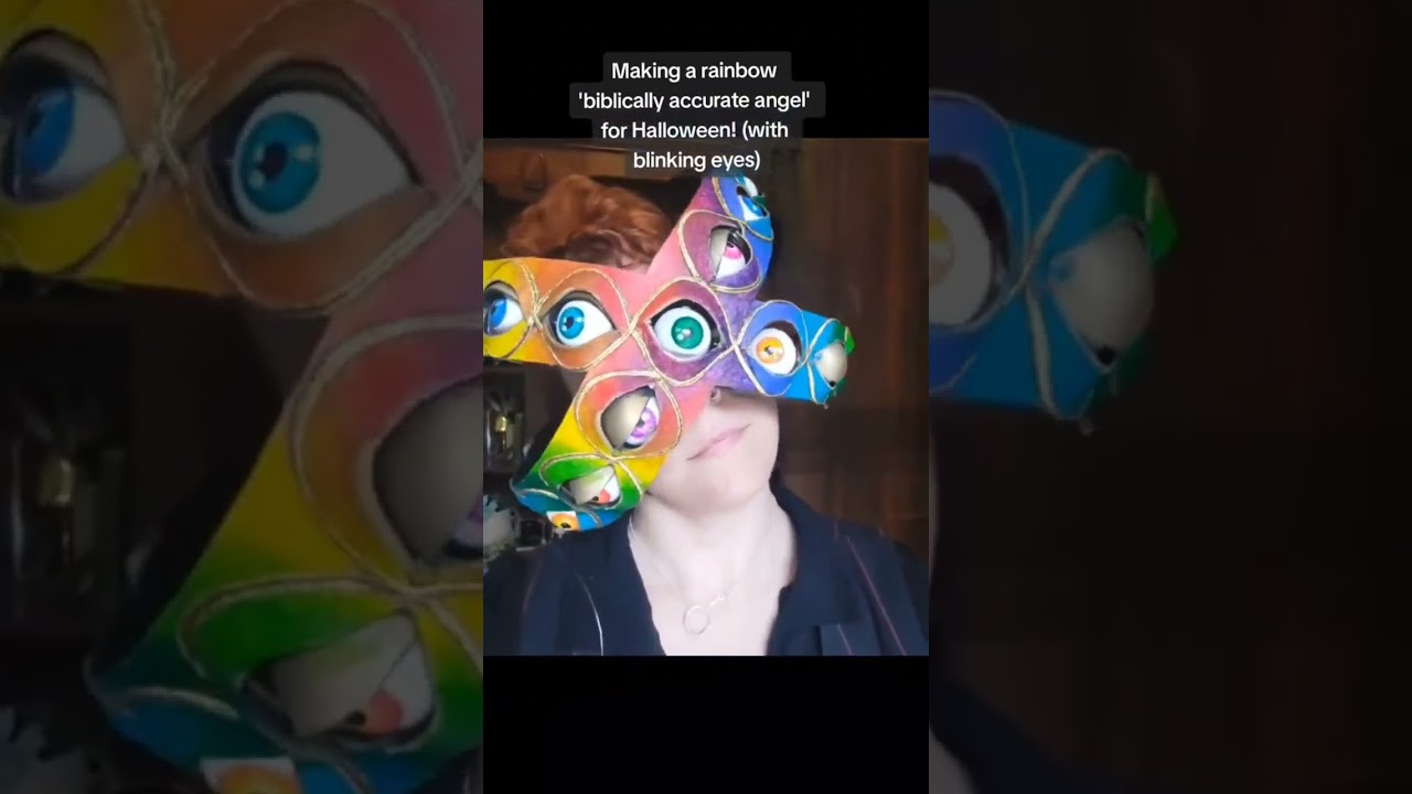 How I made blinking eyes for the rainbow 'angel'