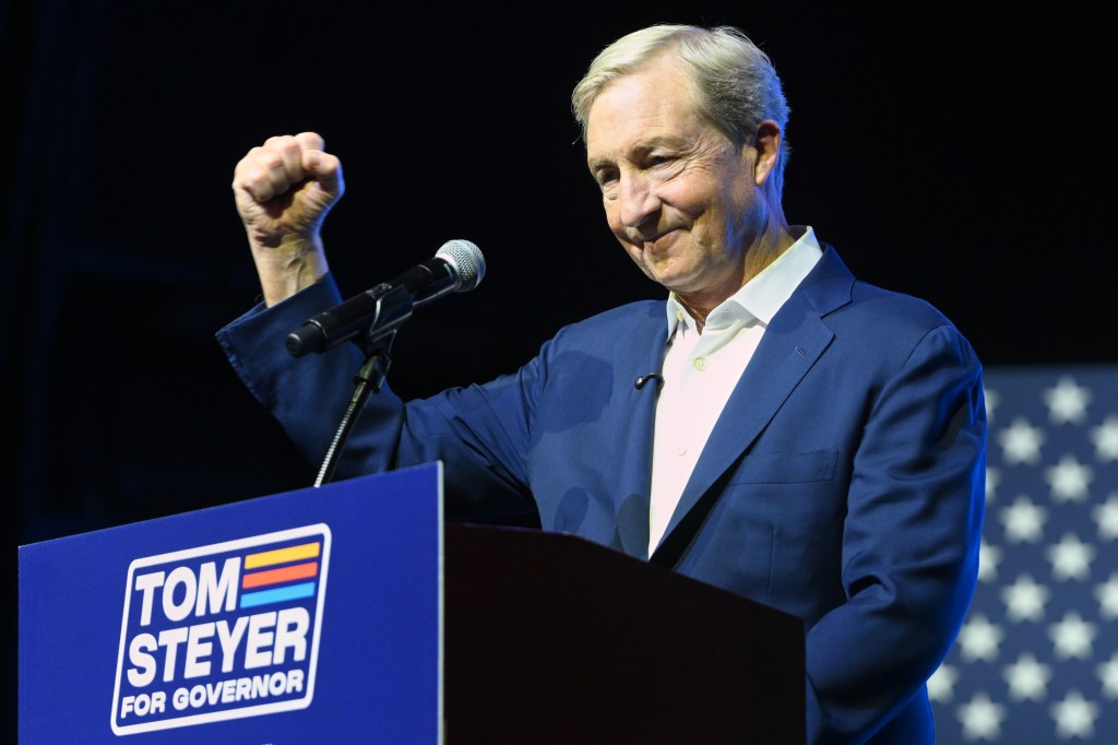 Tom Steyer won’t concede as he trails badly in vote count after blowing ...