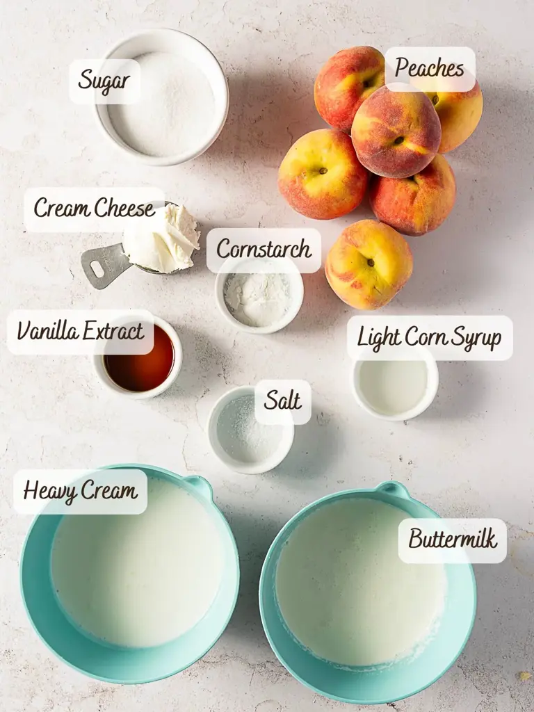 Easy homemade peach ice cream that feels like a southern treat