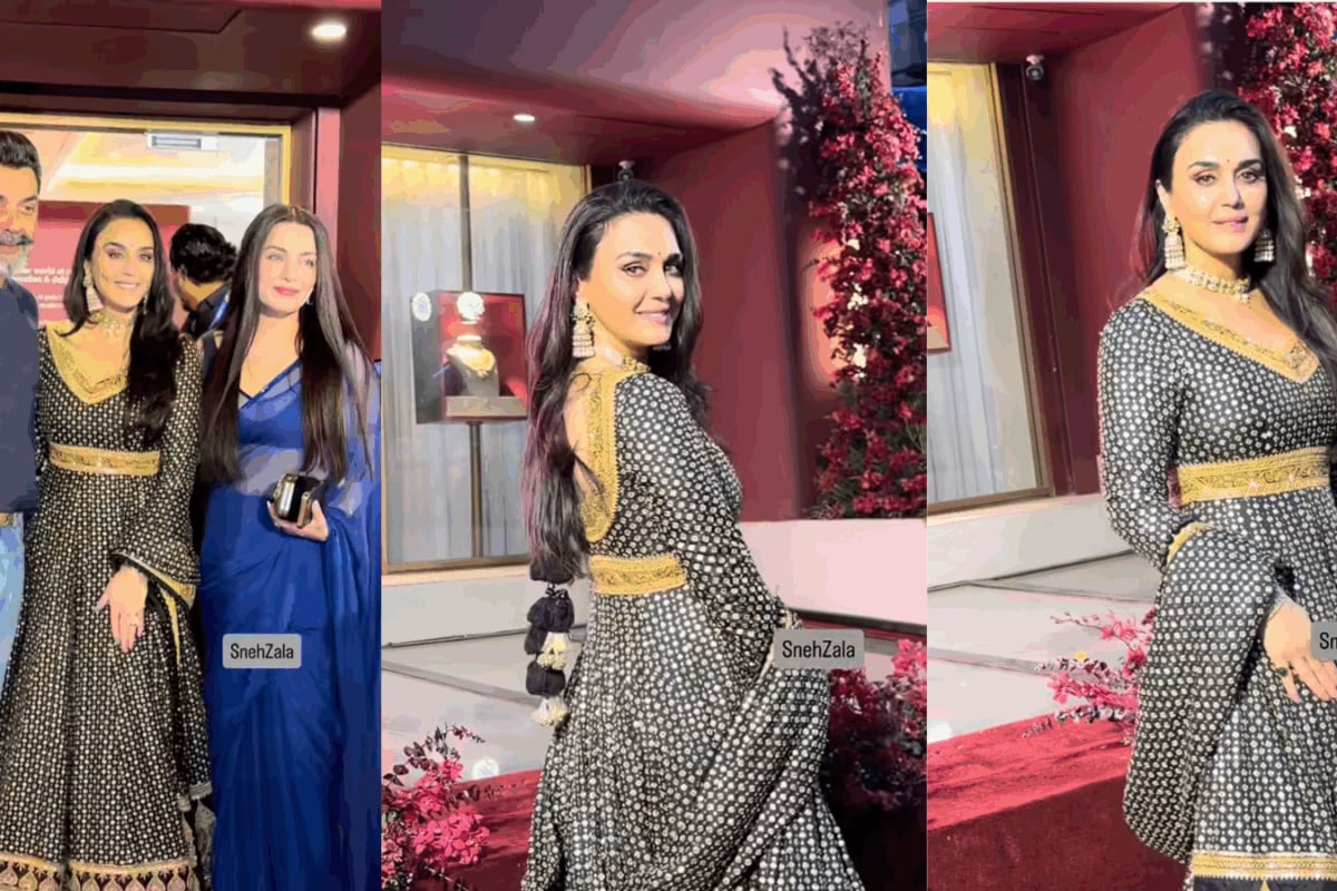 Preity Zinta channels regal elegance in a ₹9.12 lakh black pishwas at ...