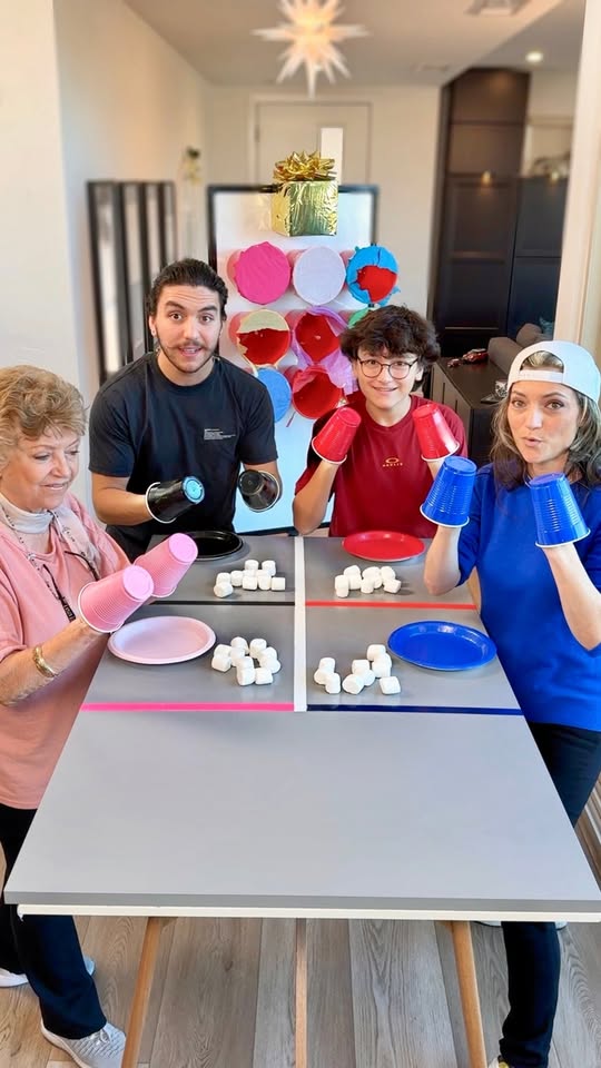 Marshmallow scooping challenge for amazing prizes