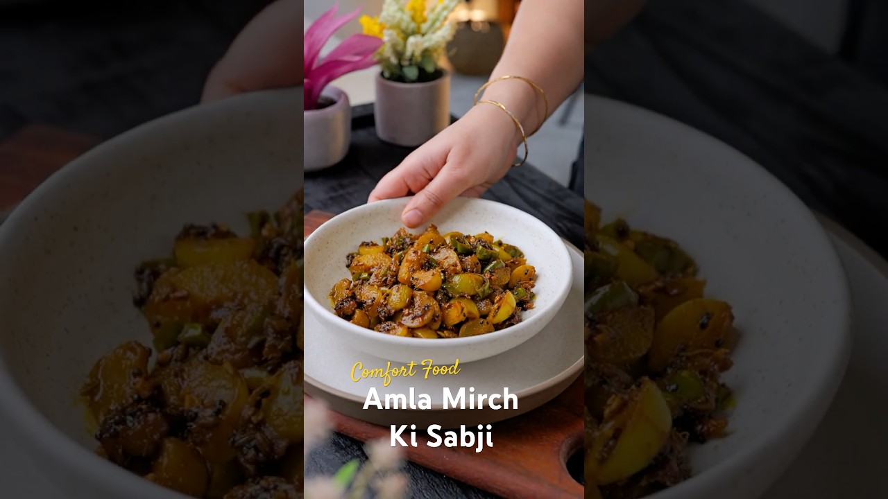 Childhood favorite amla mirch sabzi and easy chole