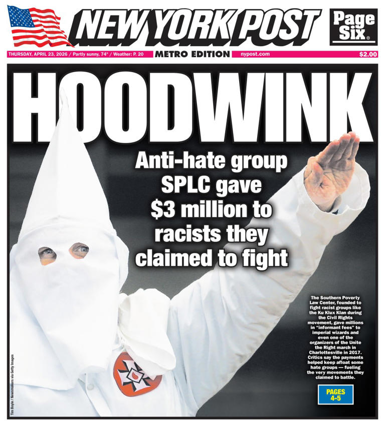 Far-left Southern Poverty Law Center reimbursed Klan members for cross ...