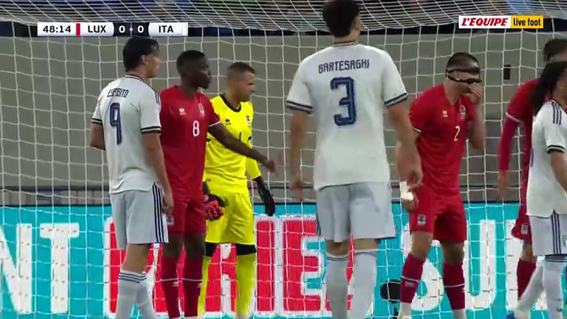 L'ouverture du score italienne face au Luxembourg - foot - amical