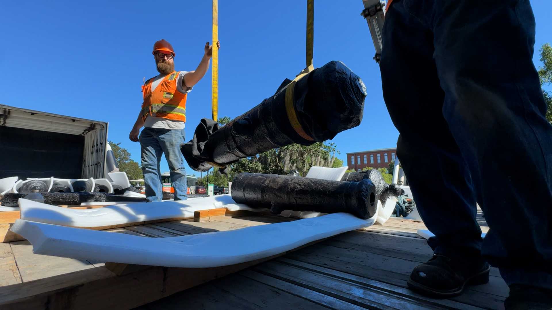 Revolutionary War-era cannons recovered from Savannah River return home ...