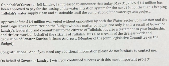 City of Tallulah approved for $1.4 million for leasing of temporary ...