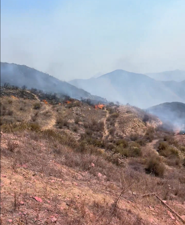 1000-acre brush fire spreads across US.-Mexico border into San Diego