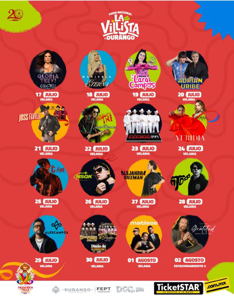 El Buki, Alejandra Guzmán y Yuridia en la feria de Durango | Fechas y ...