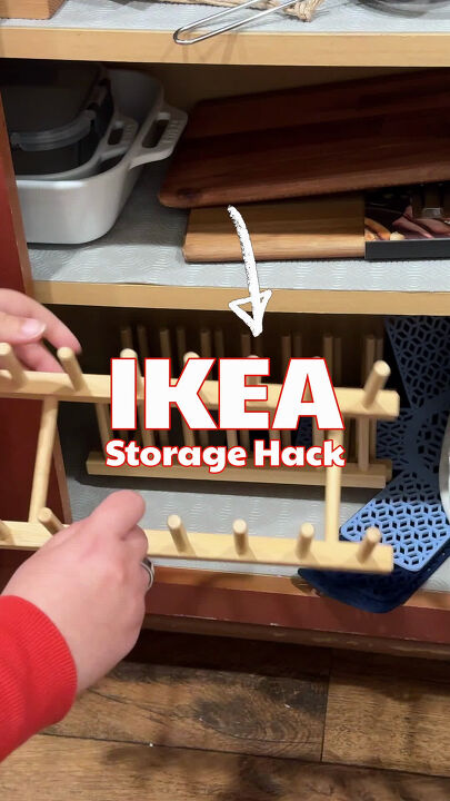I turned some IKEA dish racks into an unexpected storage hack
