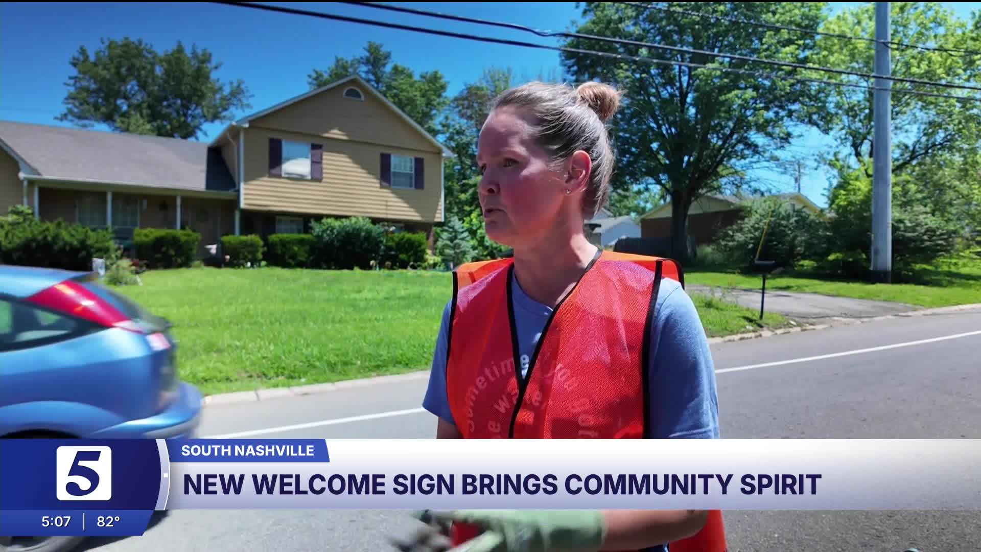 Nashville volunteer restores subdivision sign after 10-year absence