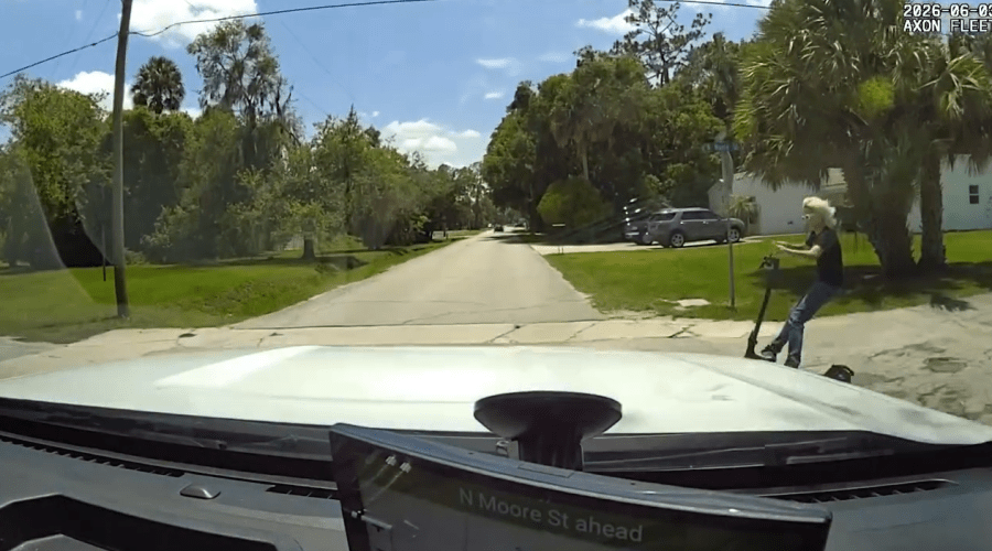 Video: Teen on e-scooter runs stop sign, gets hit by Florida patrol car