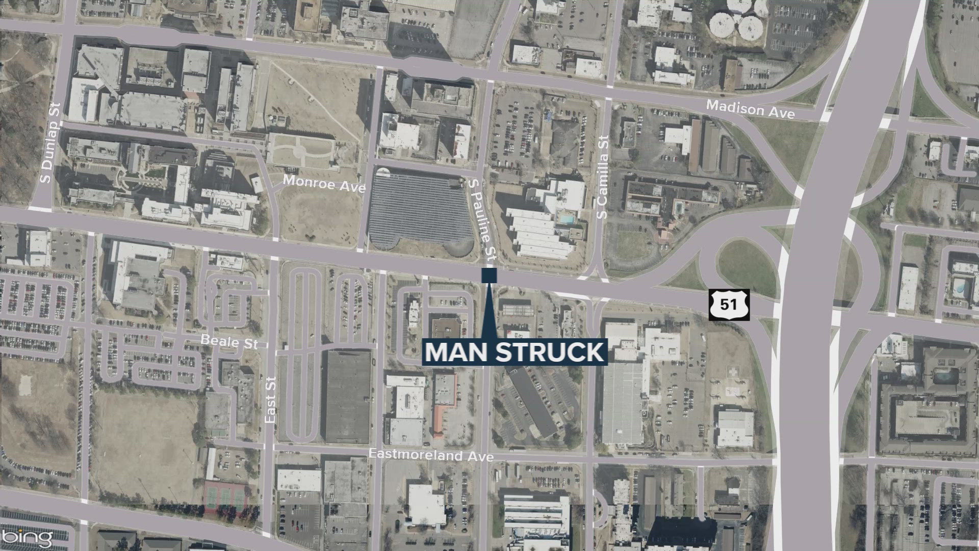 Pedestrian injured after crash in the Medical District