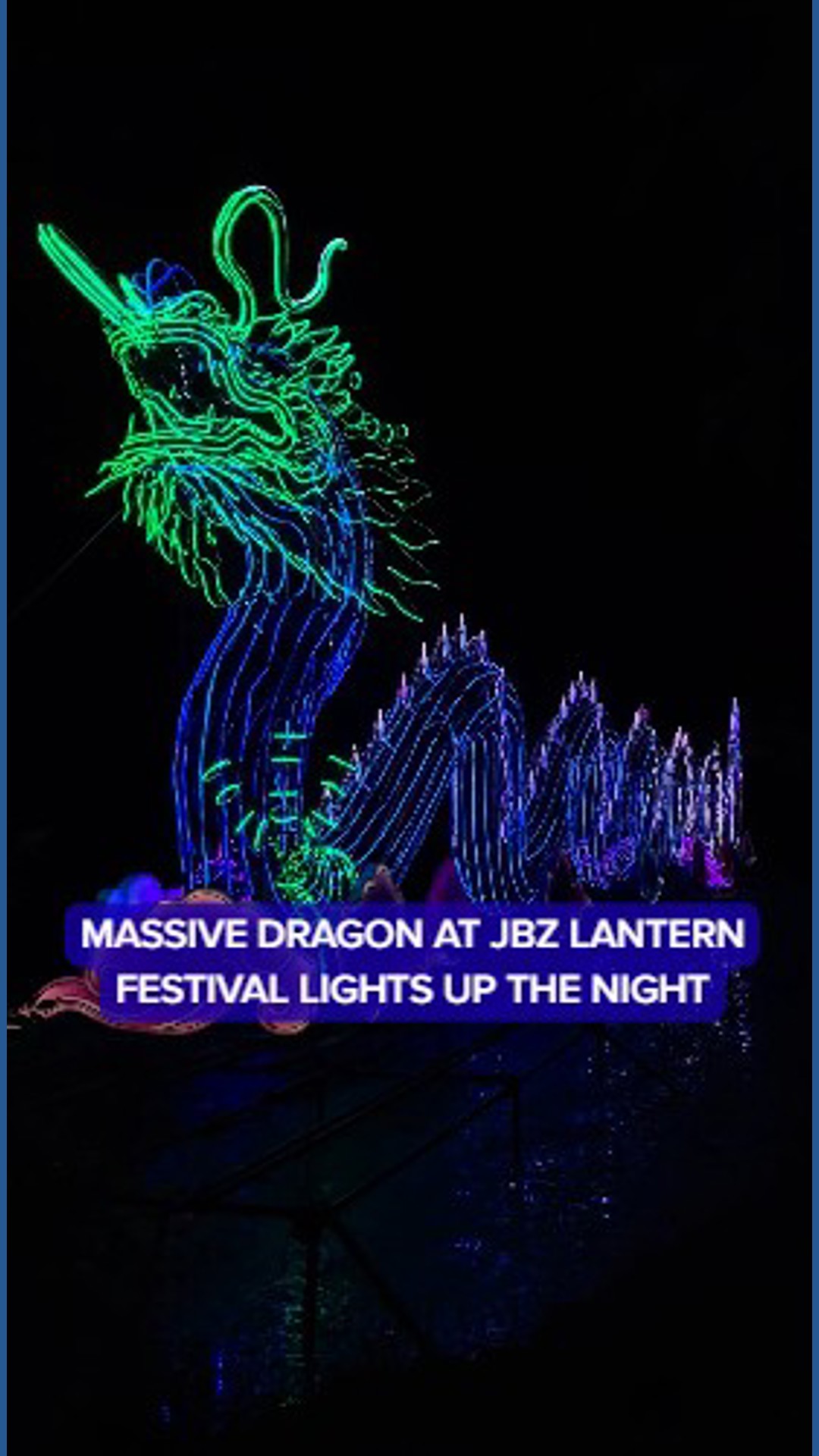 Dragon at John Ball Zoo Lantern Festival lights up the night