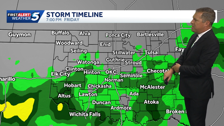 Timeline: Thunderstorms and heavy rain to impact western Oklahoma this ...