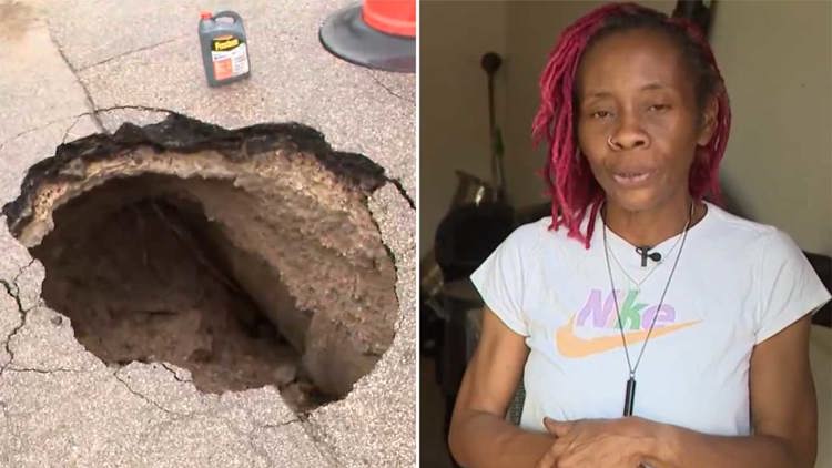 A Houston woman drove into a massive hole in the road. She says the ...