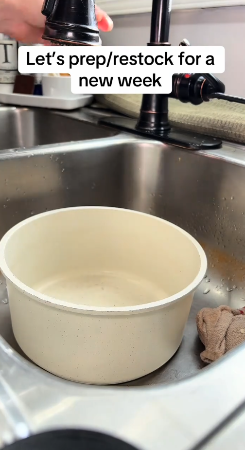 Weekly restock and prep kitchen reset routine