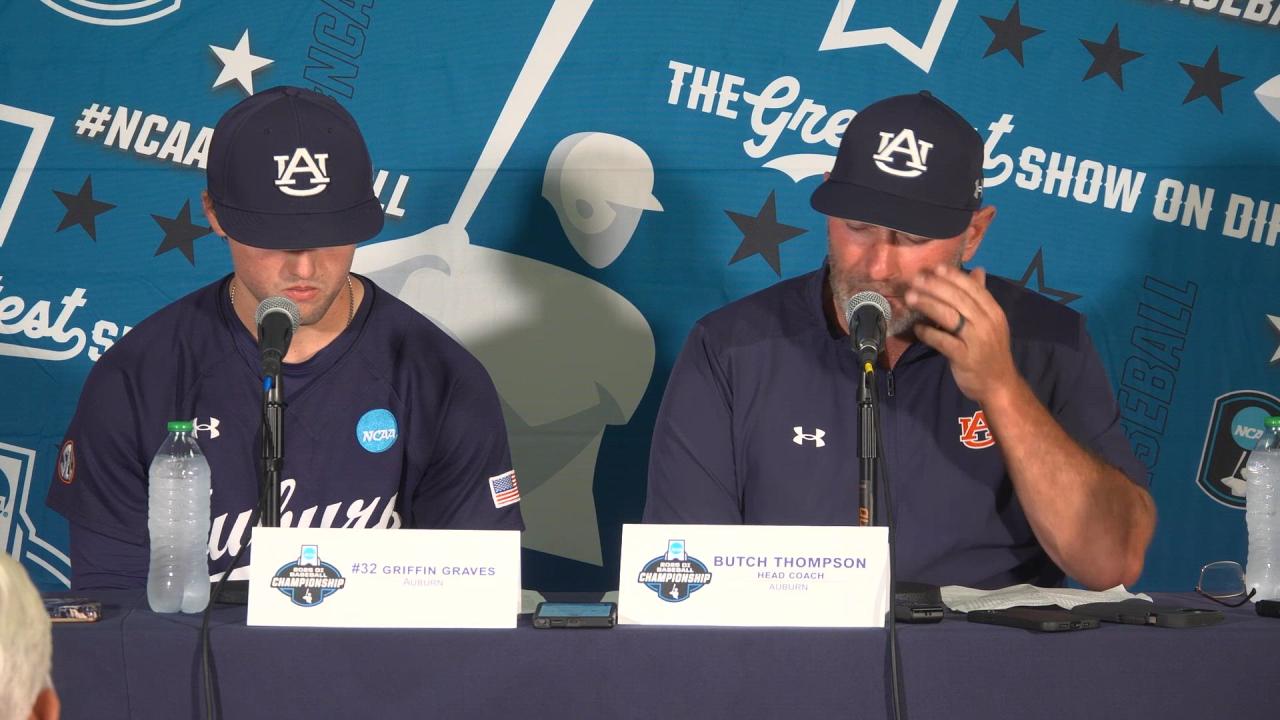 Auburn drops game 1 of super regional 7-6
