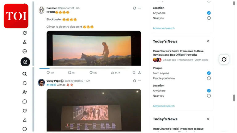 'Peddi' Twitter review out: Ram Charan wins massive praise; fans call ...