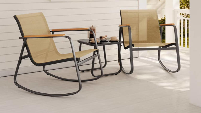 Walmart’s bestselling 3-piece rocking chair patio set is just $60