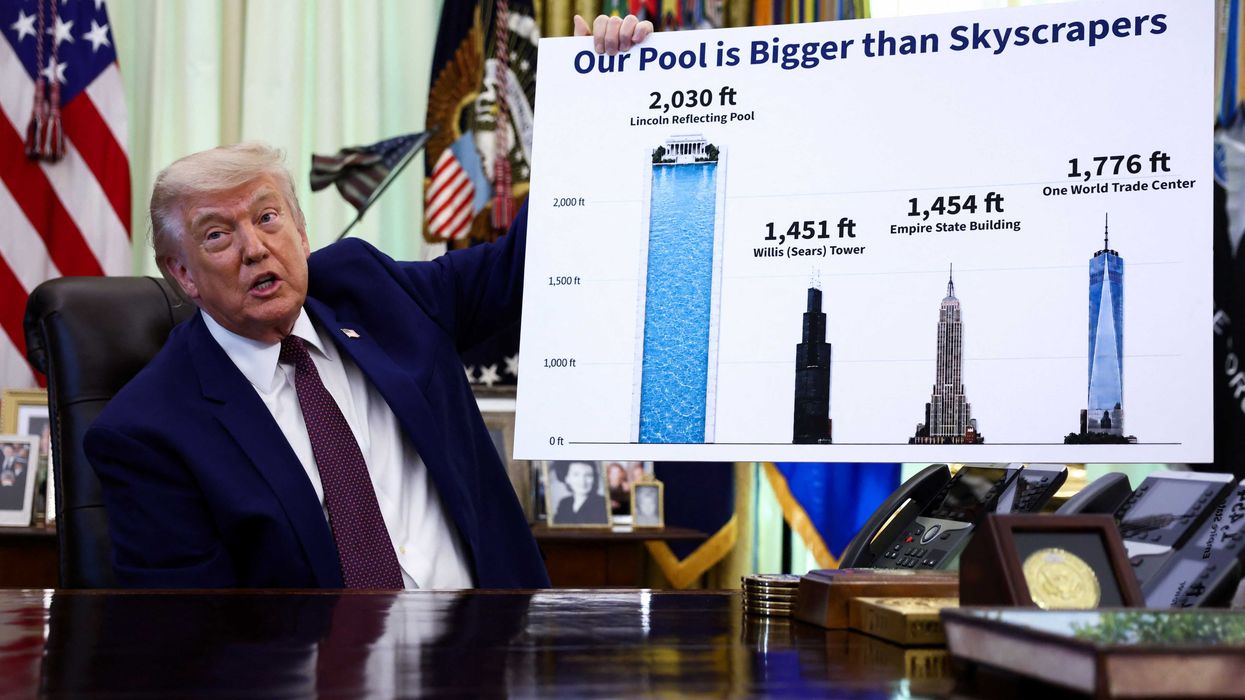 Trump stuns by showing off size chart for his pet project