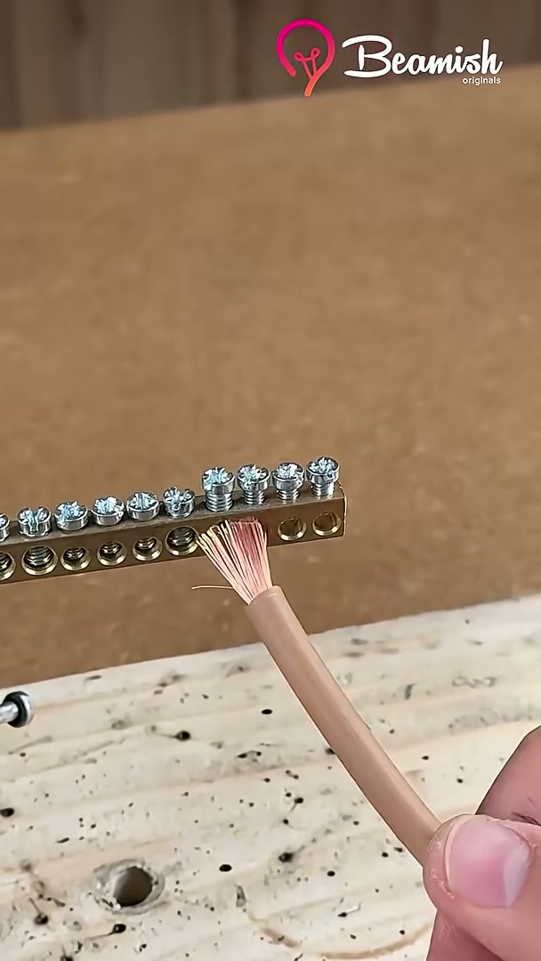 Terminal block screws hack using a fork #easy #block #screws #fork #trick