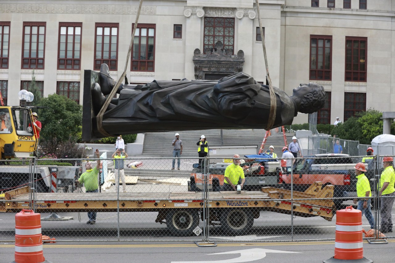 US cities dust off statues they hid away in 2020