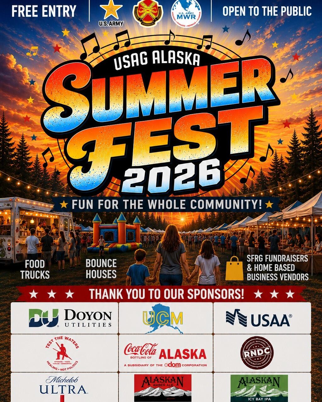 Main gate closed: What to know to attend Fort Wainwright’s summer concert