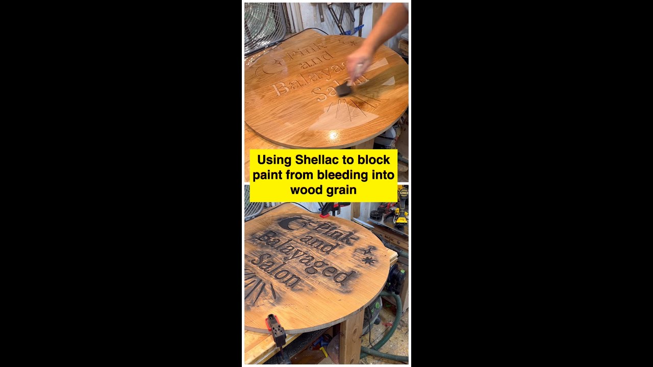 Using shellac as a sealer before spray paint #woodworking #sanding # ...