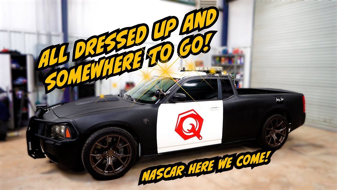 My Hellcat Dodge Charger ute stole the show at a NASCAR race! But I ...