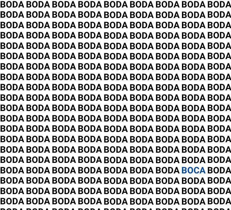 Solo la mente de un genio puede encontrar la palabra 'boca' en menos de ...