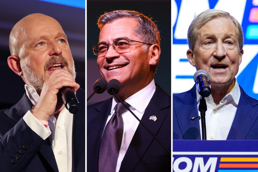 Hilton and Becerra lead California's unsettled governor's race; Steyer ...