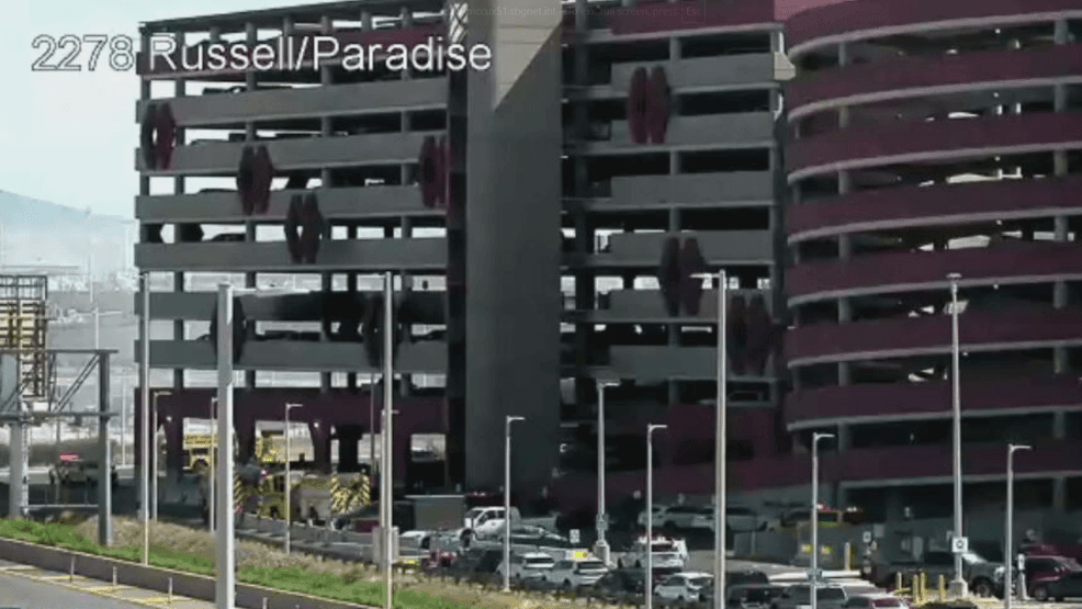 Vehicle fire reported in Terminal 1 parking garage at Harry Reid ...