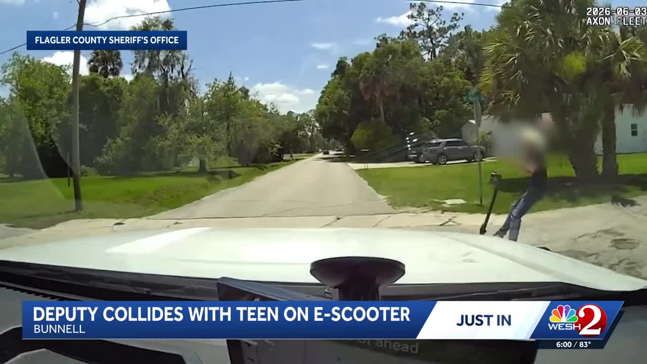 15-year-old on e-scooter struck by Flagler deputy in patrol car