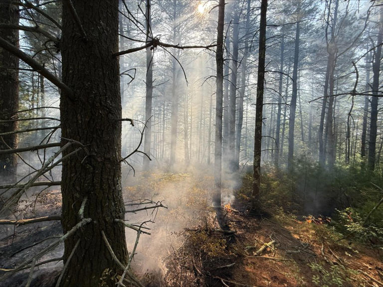 2 firefighters injured battling Coventry brush fire