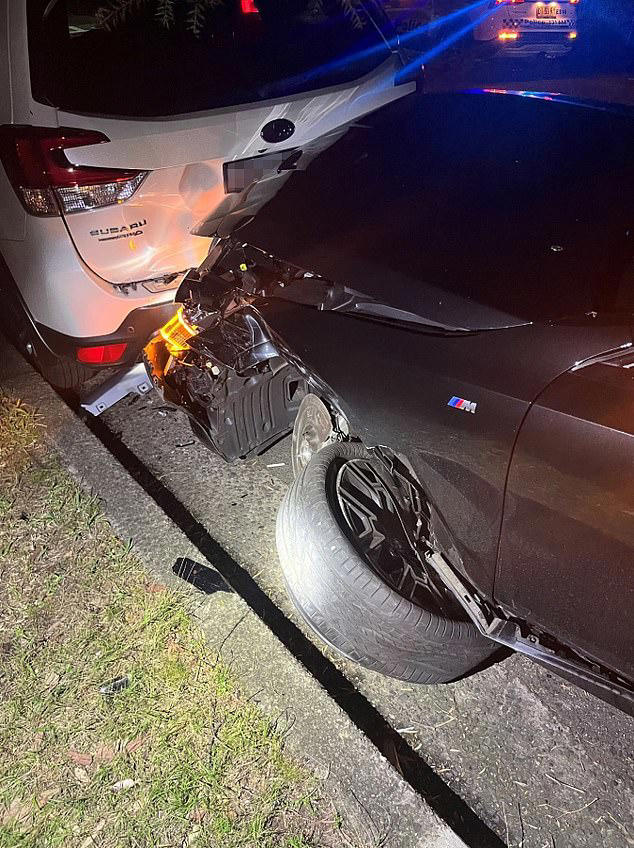Corporate titan is alleged to have crashed his BMW into five cars ...