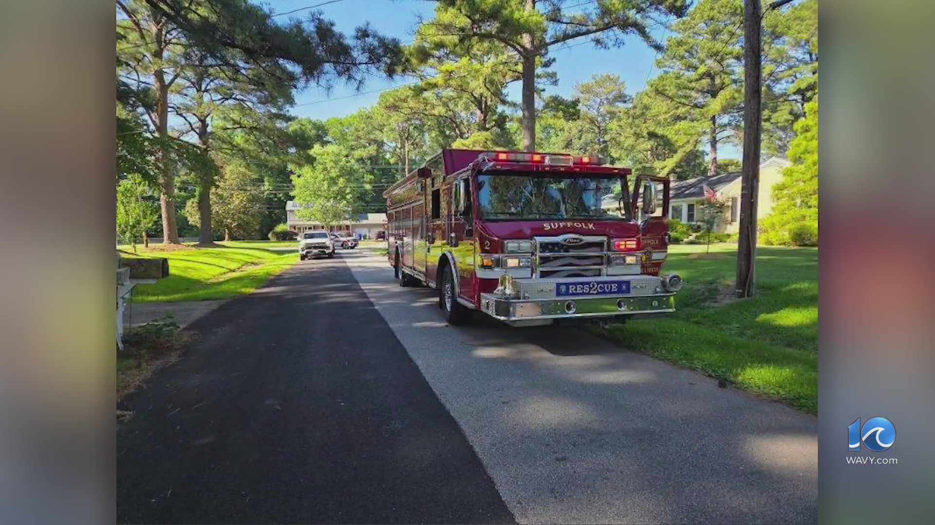 Firefighters battle kitchen fire on Dominion Drive in Suffolk