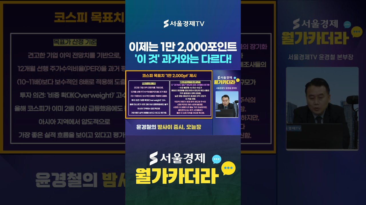 이제는 1만 2,000포인트 이 것 과거와는 다르다!