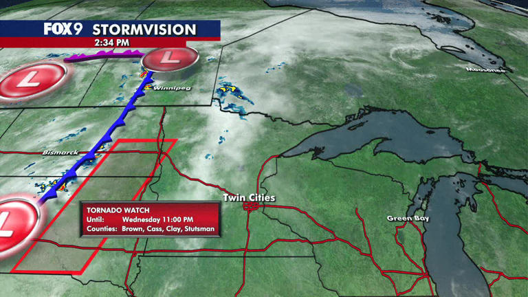 Minnesota weather: Tornado watch in far western MN